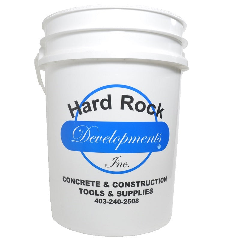 White Pail with Plastic Handle